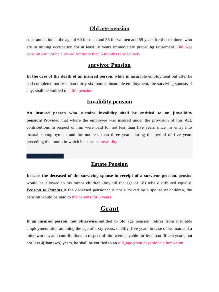 Pension Benefits Overview | PDF