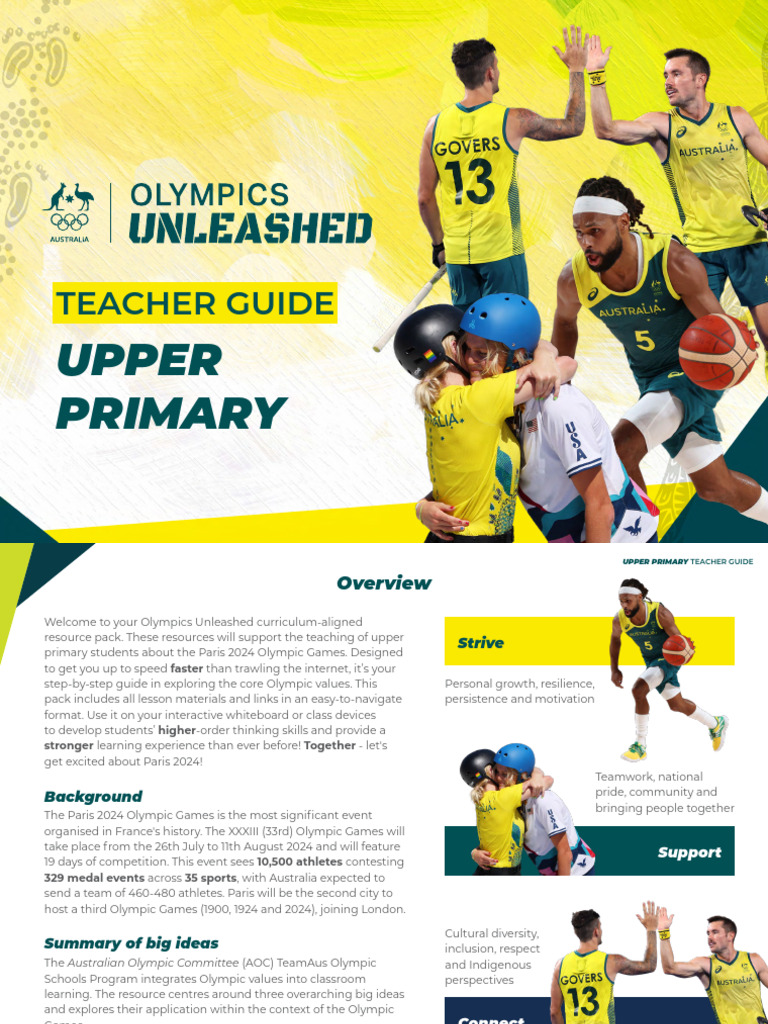 AOC - Olympic Schools Program - Teacher Guide - Upper Primary | PDF | Psychological Resilience ...