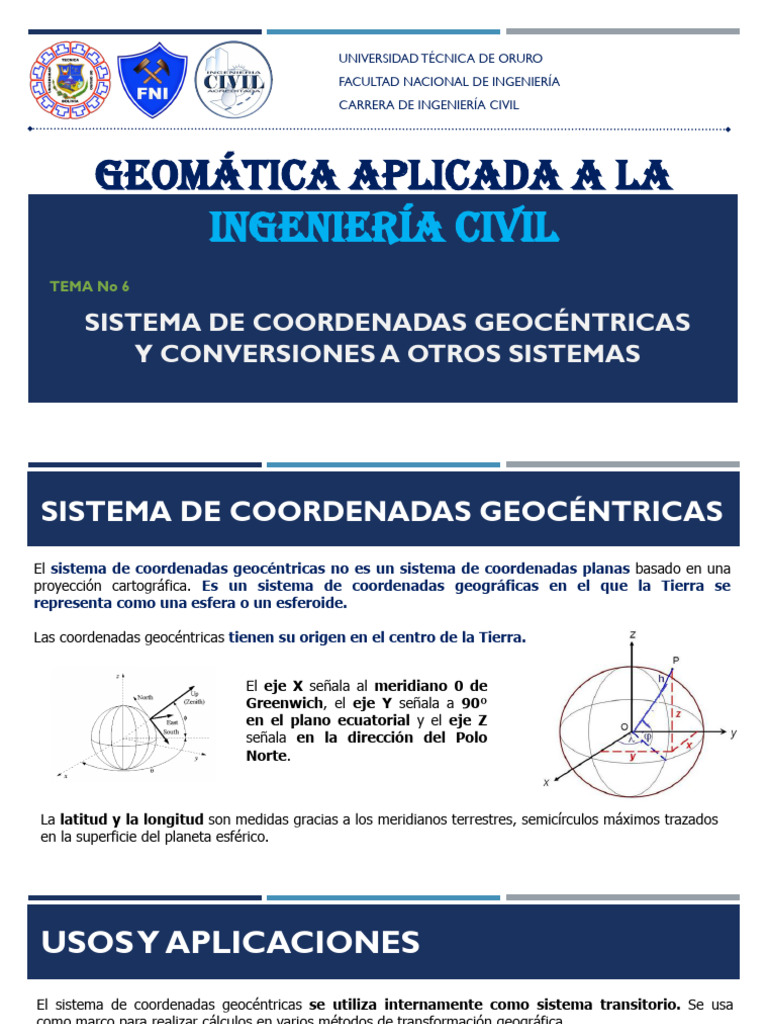 TEMA 5 - GEOMATICA | PDF | Latitud | Sistema coordinado