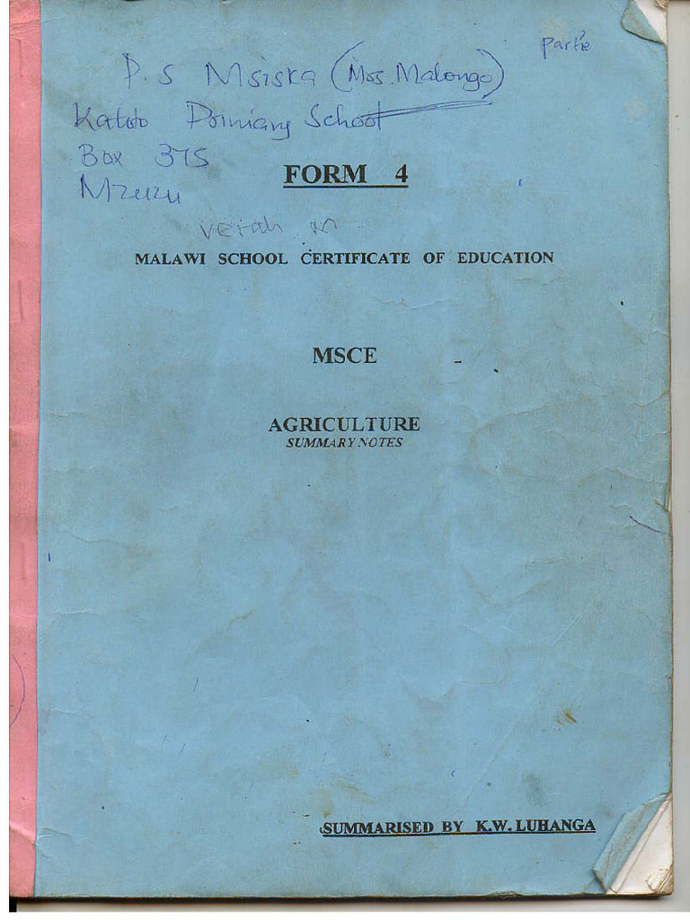 Agri (Form 4) | PDF