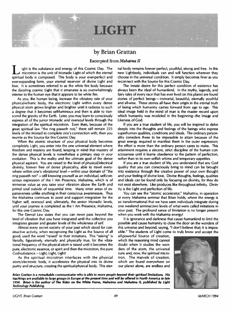 9403 Brian Grattan Light | PDF | Light | Consciousness