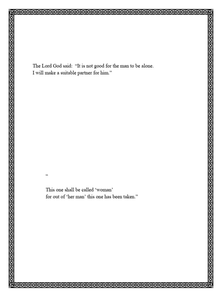 PC - Wedding Readings Genesis 2 18 24 | PDF