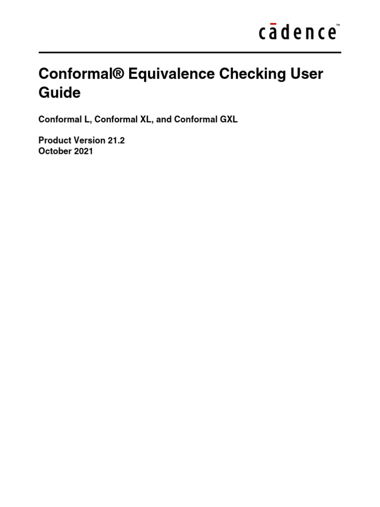 Cadence Conformal User Guide | PDF | Computing | Software
