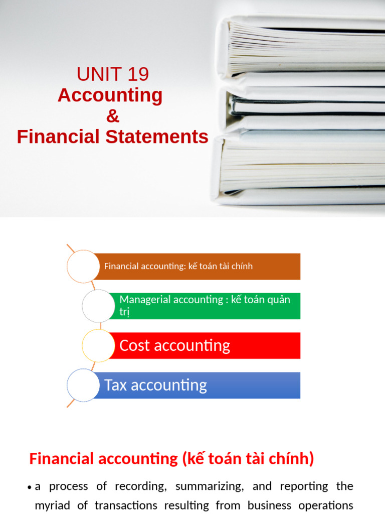 UNIT 19 - Accounting and Financial Statements | PDF