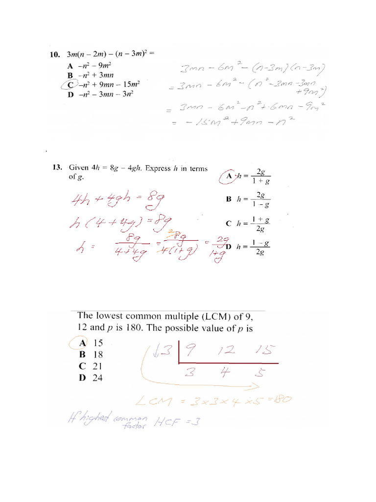 Maths revision 24.5.21 fr1, fr2 and fr3untilch3 | PDF