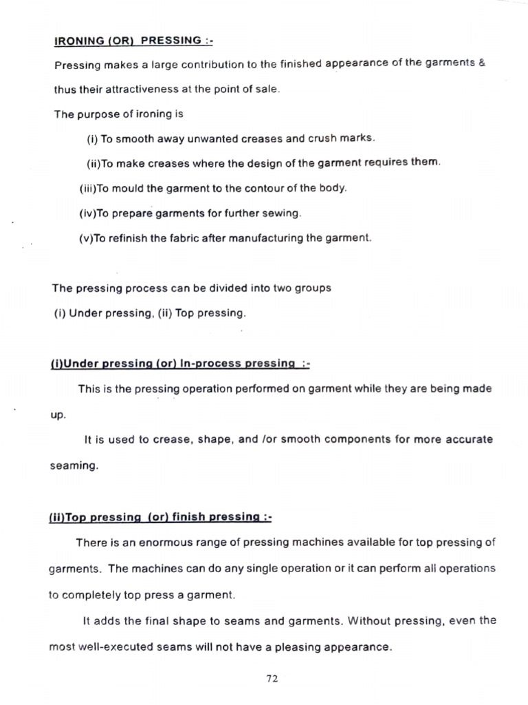 Pressing & Fusing | PDF