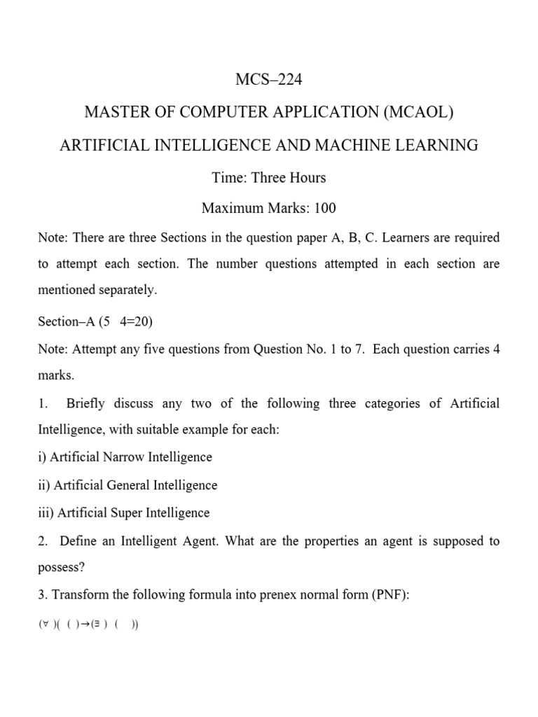 Mcaol Mcs-224 June 2023 | PDF | Applied Mathematics | Algorithms