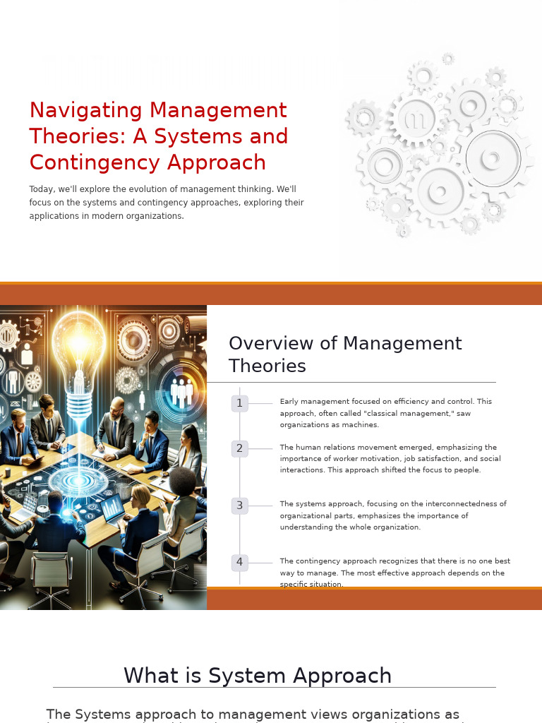 Navigating Management Theories A Systems and Contingency Approach | PDF ...