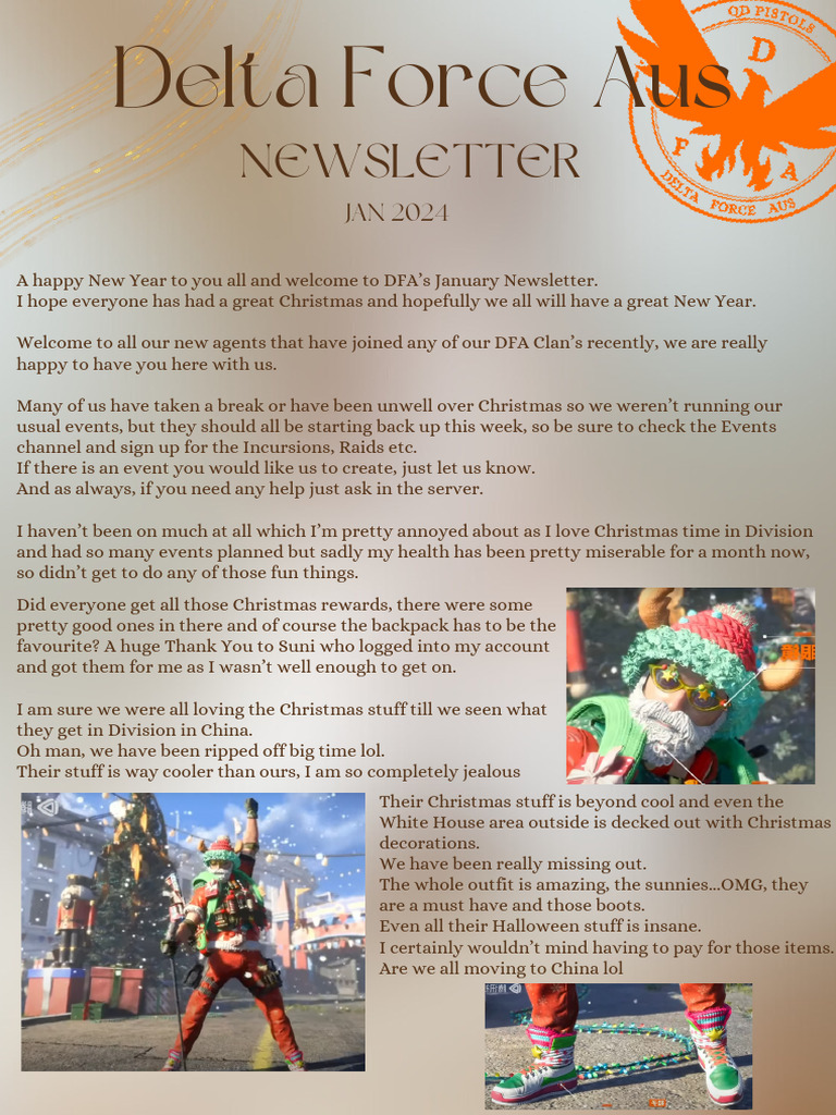 January 2024 DFA Clan Newsletter | PDF