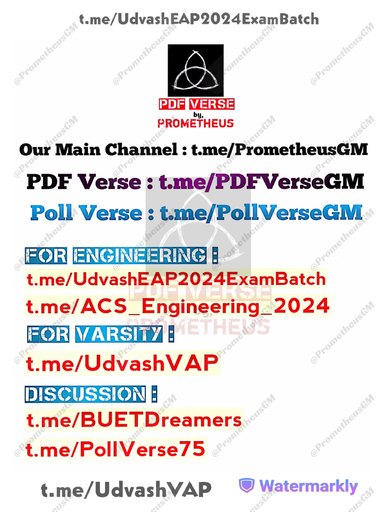 Udvash Weekly Solution Book Week 11 PDF Verse by Prometheus | PDF