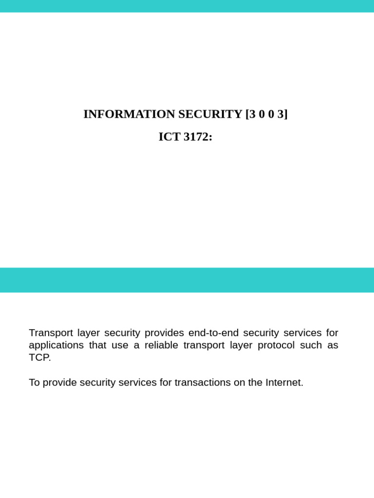 InformationSecurity TLS_SSL 2023 | PDF | Transport Layer Security | Encryption