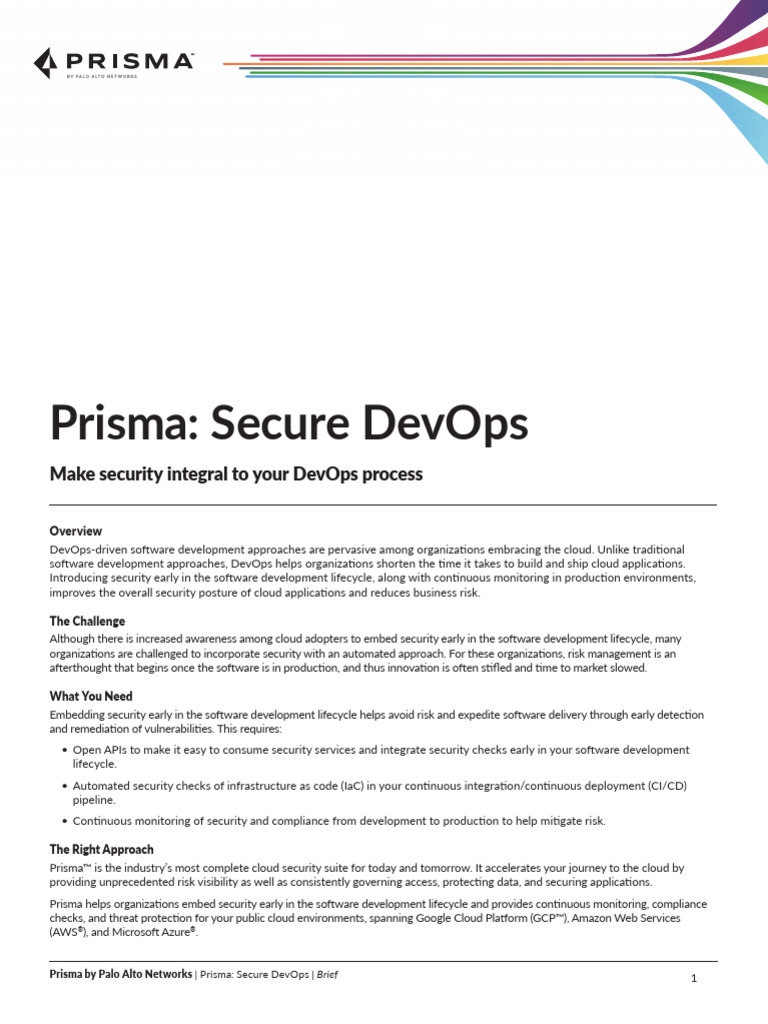prisma-secure-devops | PDF | Computer Security | Security