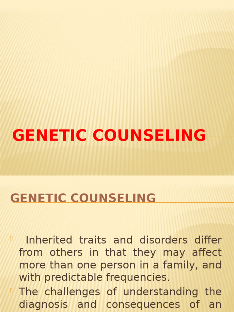 12. Genetic Counseling | PDF