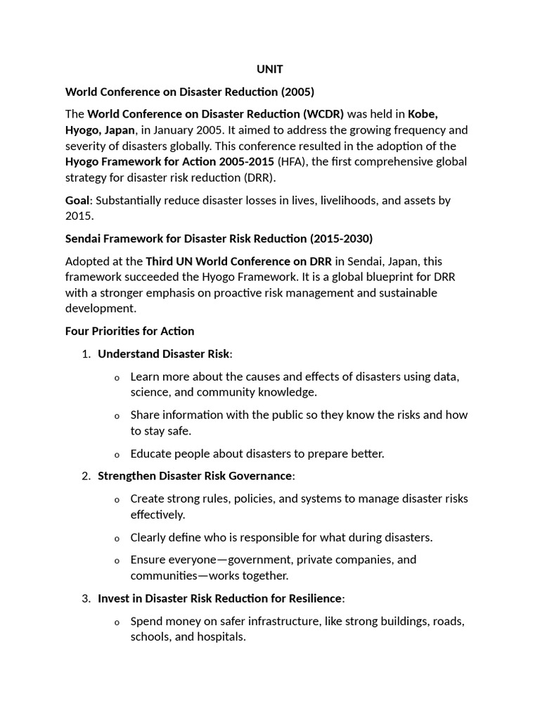 Disaster Unit 3 4 5 | PDF | Disaster Risk Reduction | Emergency Management