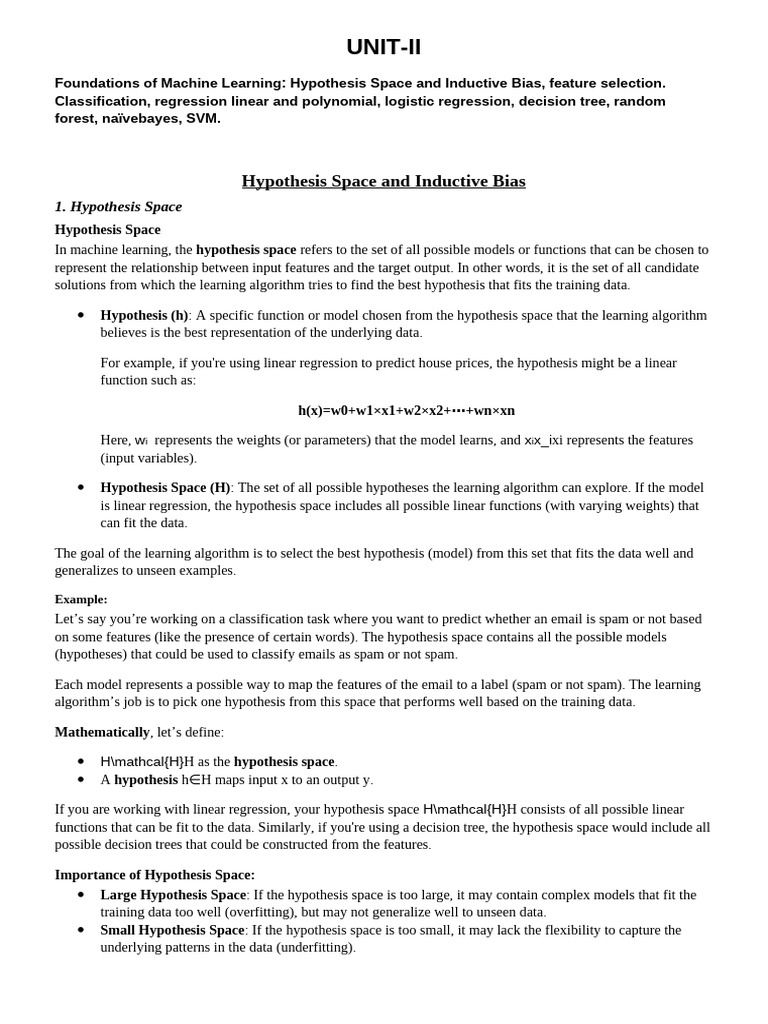 ML_Unit-2 | PDF | Statistical Classification | Machine Learning