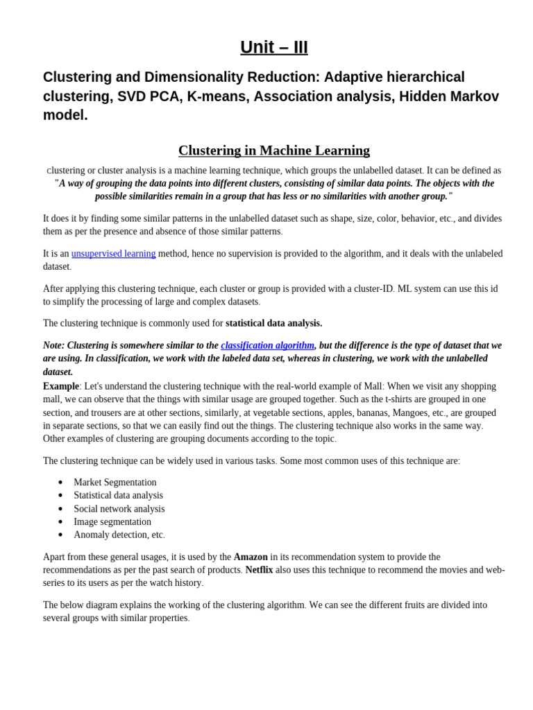 ML_Unit-3 | PDF | Principal Component Analysis | Eigenvalues And ... ML_Unit-3 | PDF | Principal Component Analysis | Eigenvalues And ...