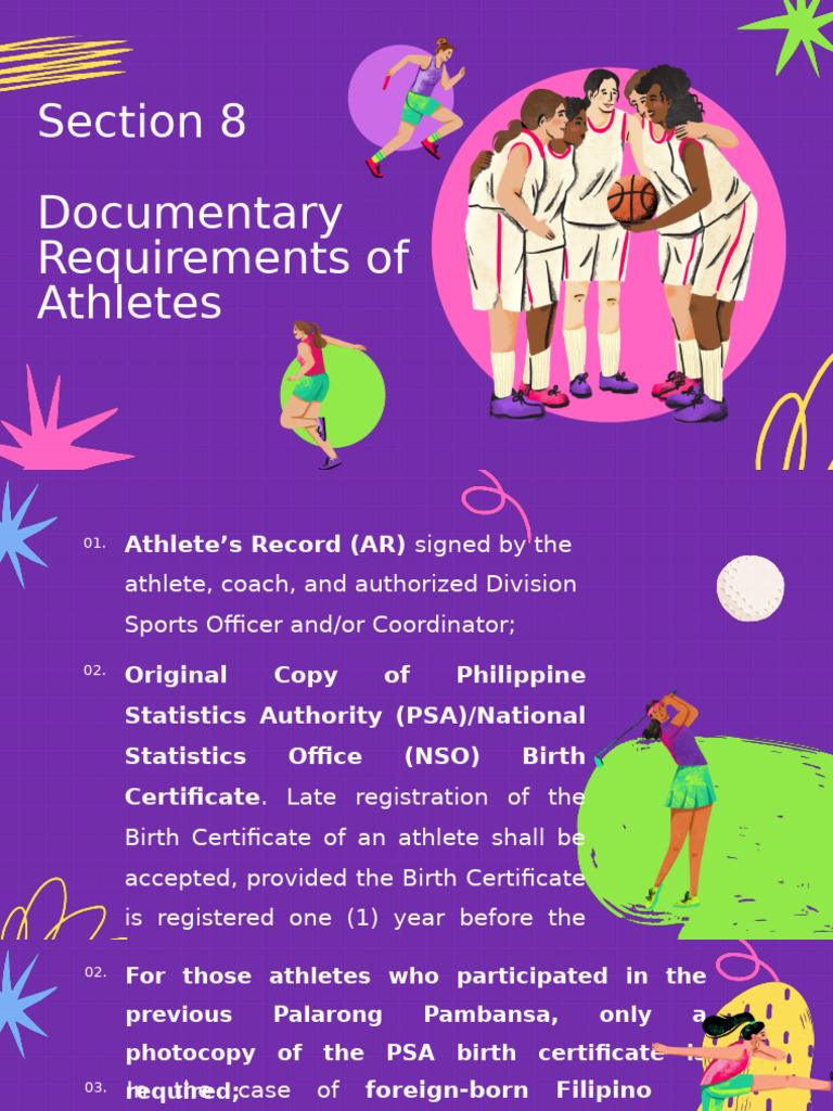 Athlete Documentary Requirements Guide | PDF | Birth Certificate