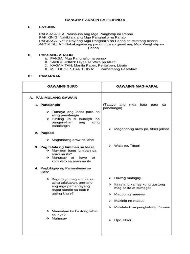 TTL LP Filipino | PDF