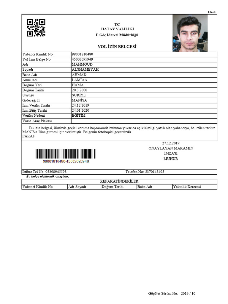 Yol Izin Belgesi | PDF