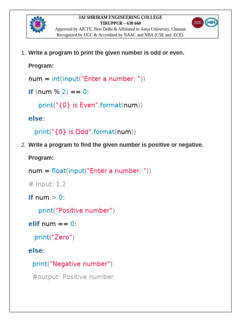 python basic coding QB | PDF | Computer Programming