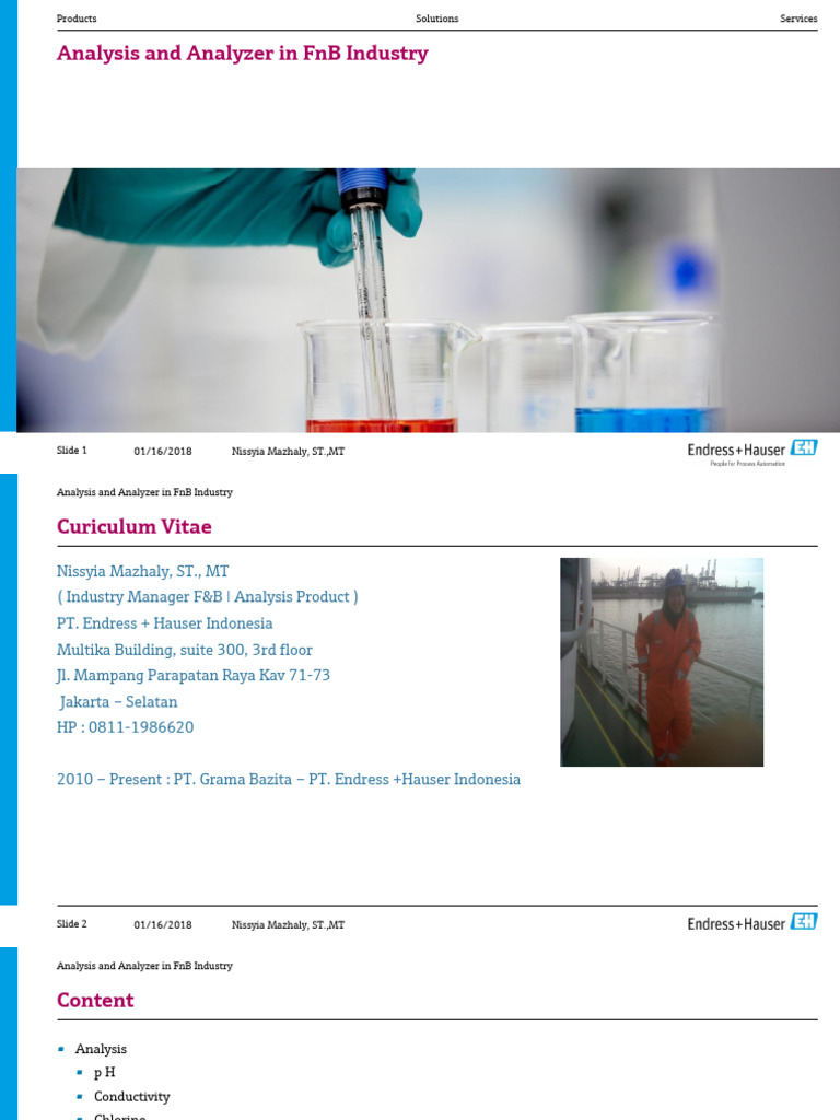 FnB Industry Analysis Solutions | PDF | Total Organic Carbon | Chemistry