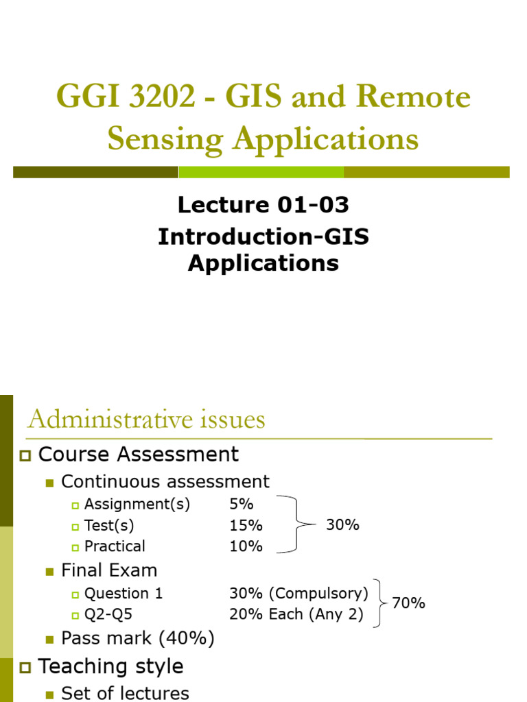 1-2 GIS Applications Lec 1 | PDF | Geographic Information System | Remote Sensing