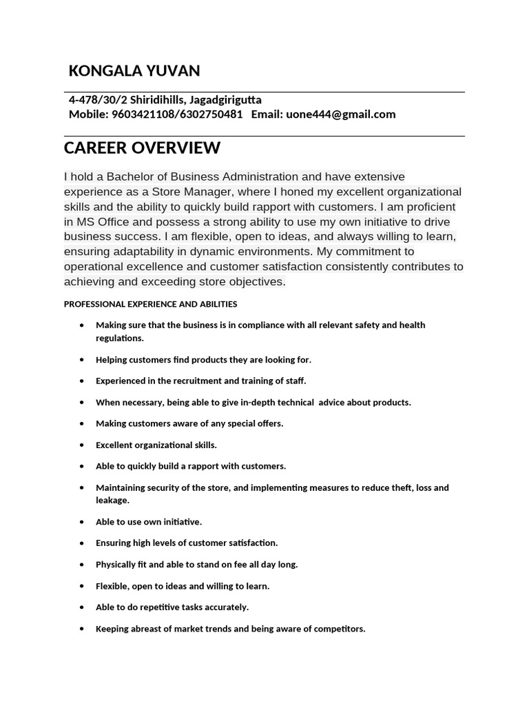 Resume AUG -2024 | PDF | Business