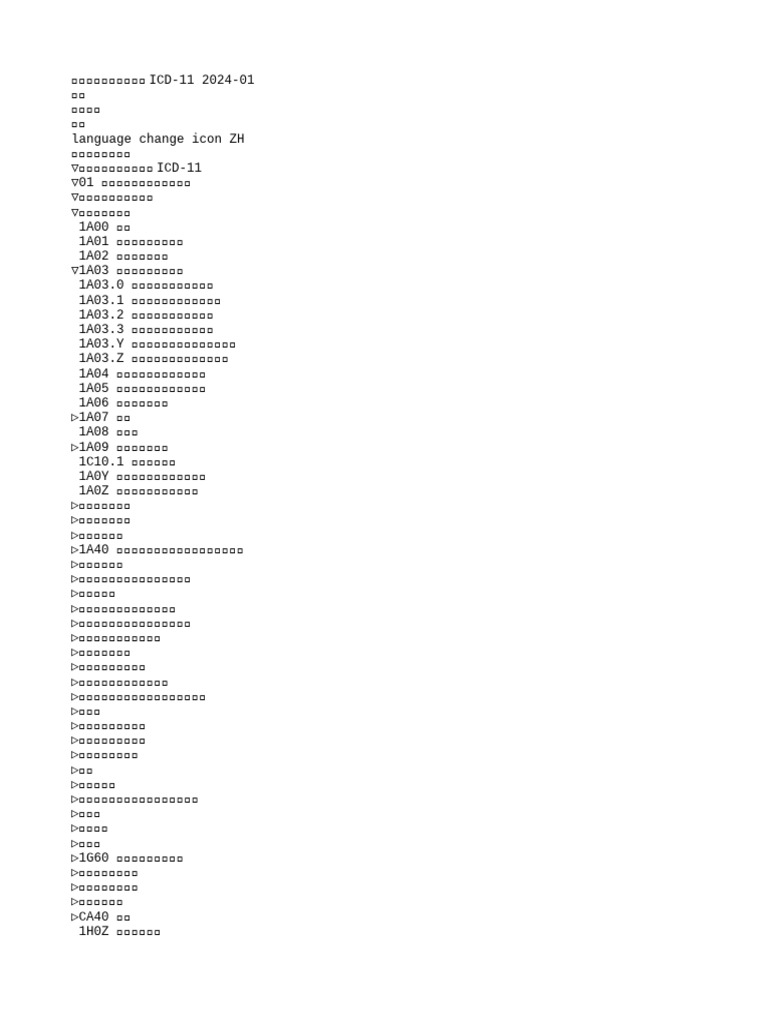 ICD 11 Chinese | PDF