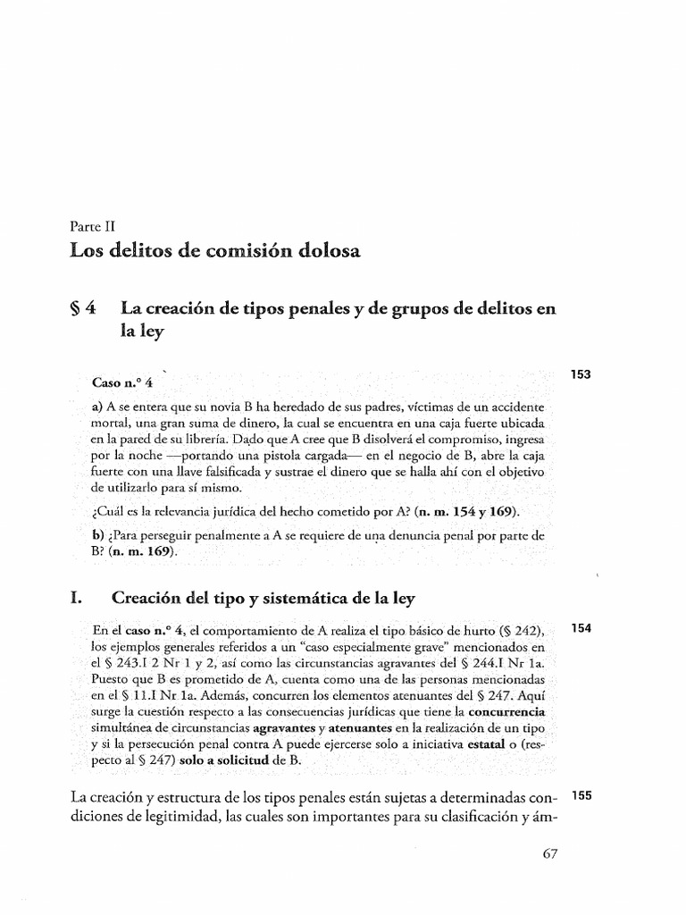 Johannes Wessels y Otros Derecho Penal Parte General El Delito y Su Estructura 1 | PDF ...