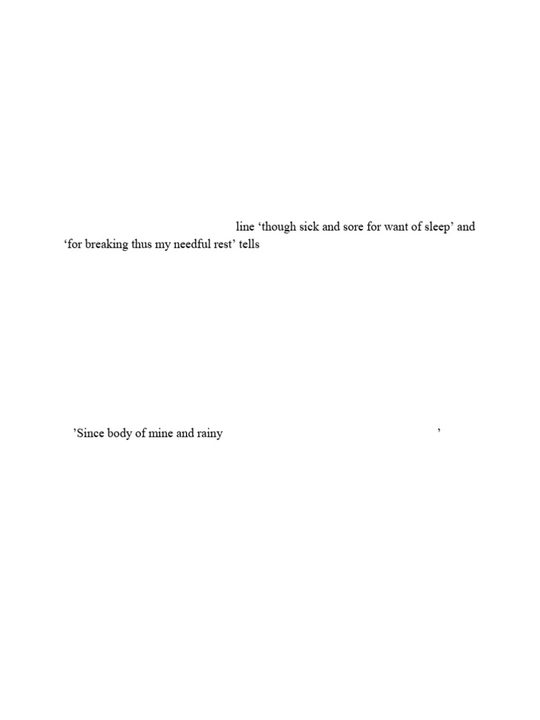 Ode to the Rain: Coleridge's Reflection | PDF