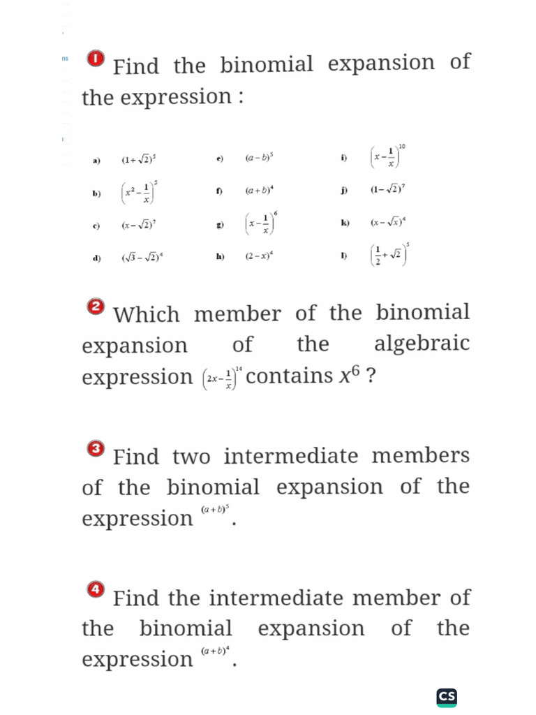 binomial exercise | PDF