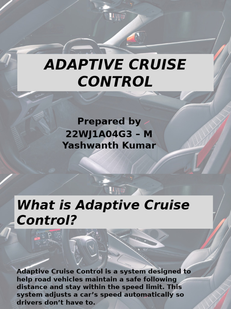 Understanding Adaptive Cruise Control | PDF