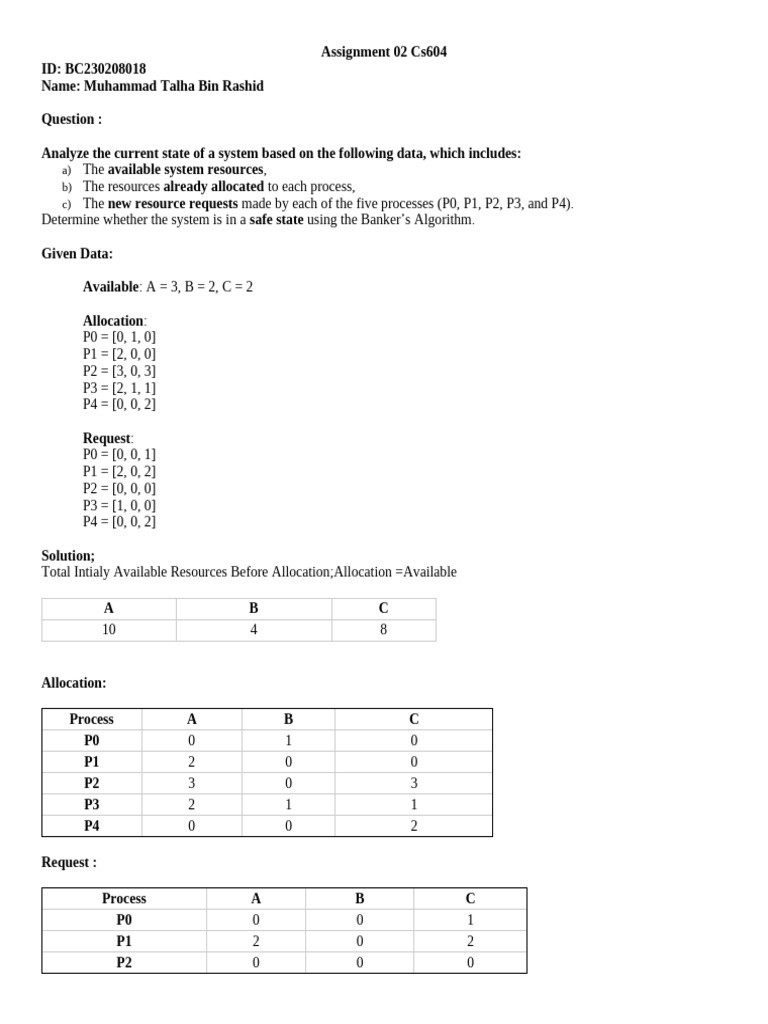 CS604 Assignment 2 Solution (Cs604) | PDF | Algorithms | Applied ... CS604 Assignment 2 Solution (Cs604) | PDF | Algorithms | Applied ...