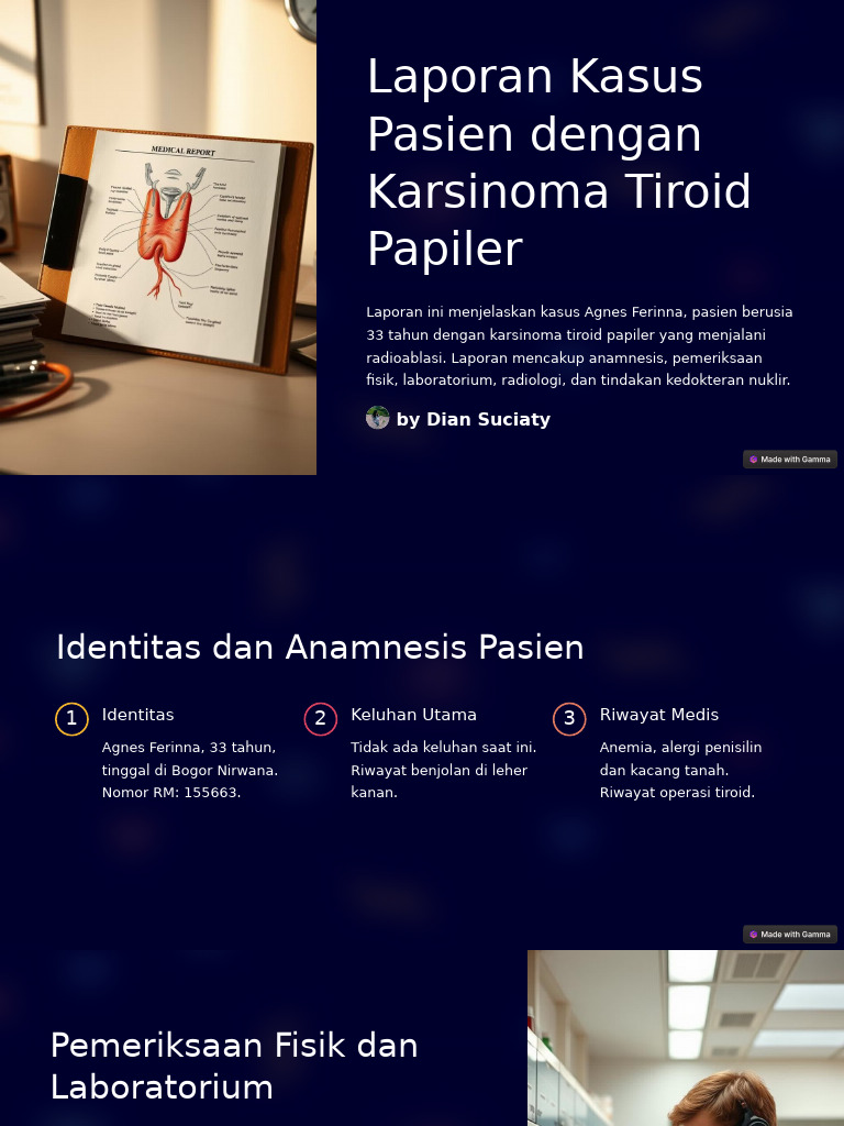 Kasus Karsinoma Tiroid Papiler dan Radioablasi | PDF