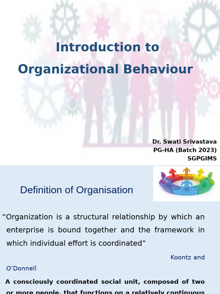 Introduction to Organizationl Behavior | PDF | System | Leadership
