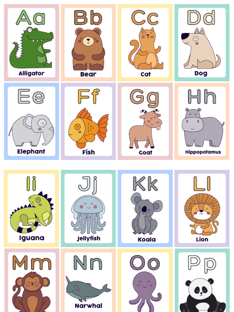 Animal Alphabet Flashcard | PDF