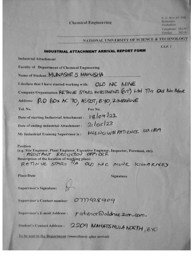 Arrival Form 1 | PDF