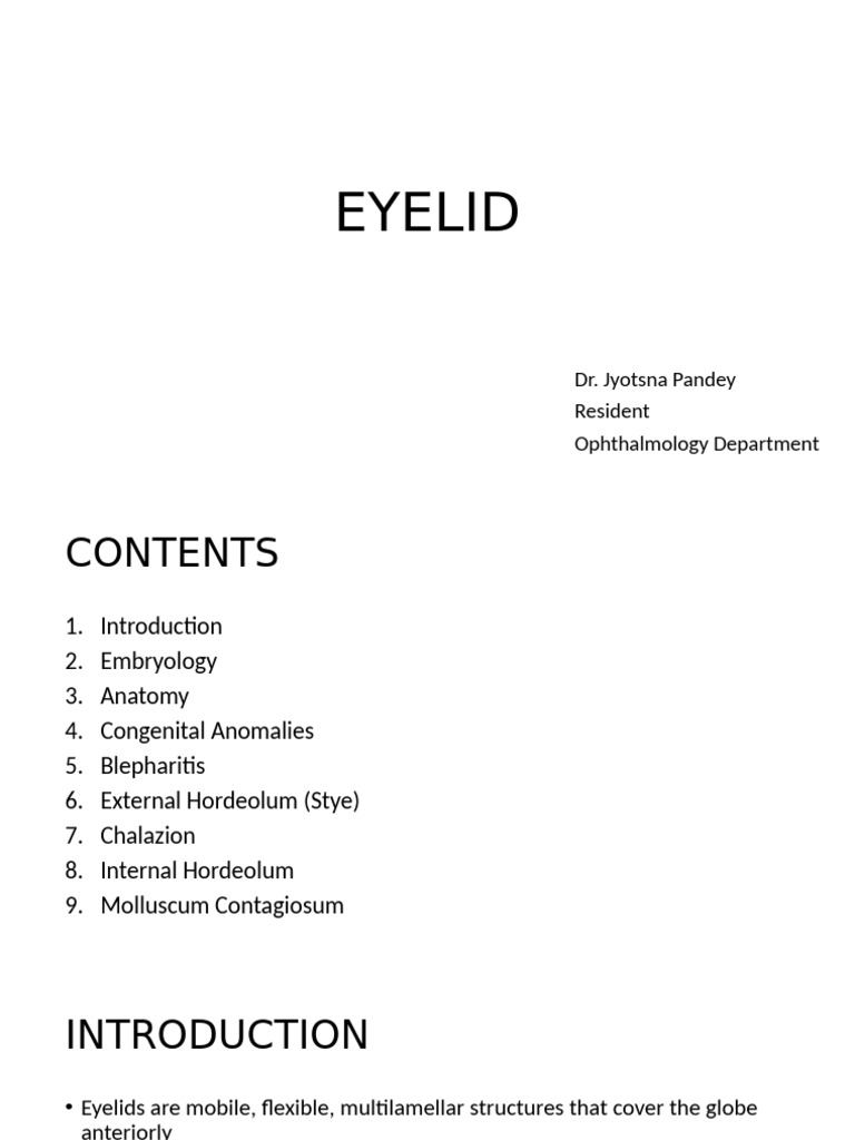Eyelid | PDF | Human Eye | Ophthalmology
