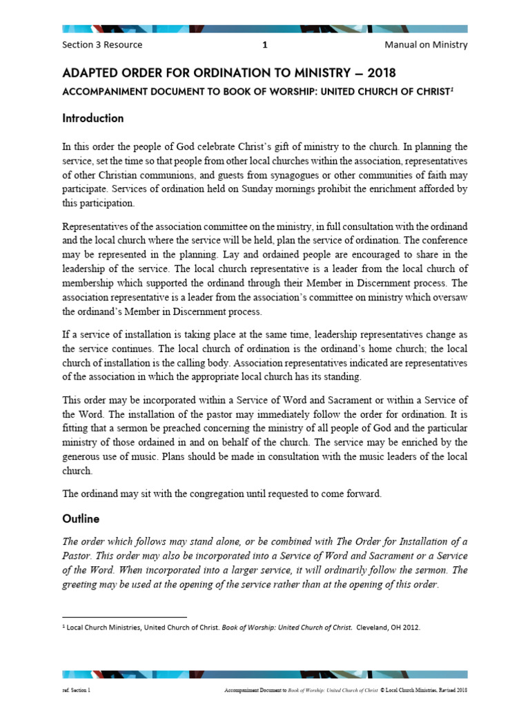 Sample-Liturgy-for-Ordination | PDF | Sacraments | Ordination