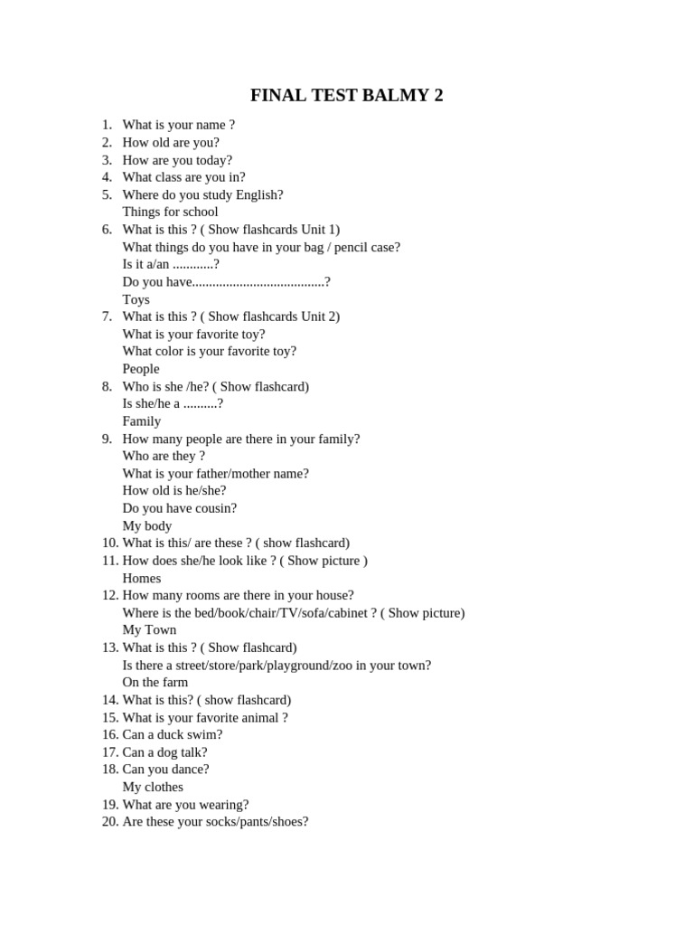 Final Test | PDF