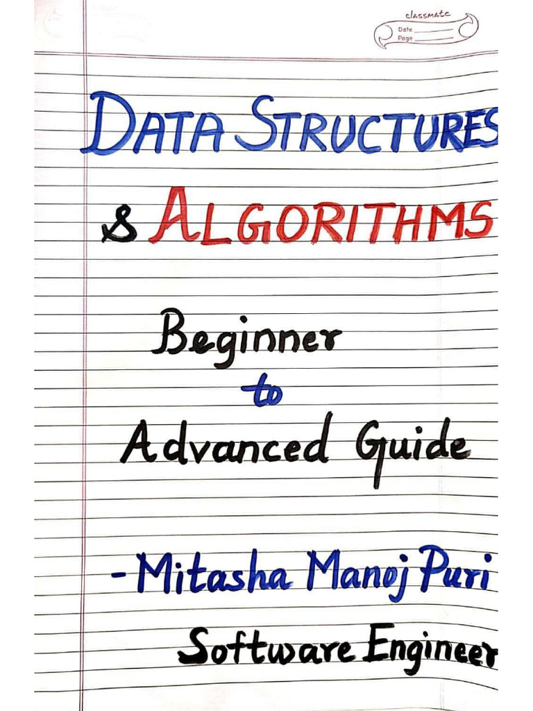 Datastructures and Algorithms Notes | PDF Datastructures and Algorithms Notes | PDF