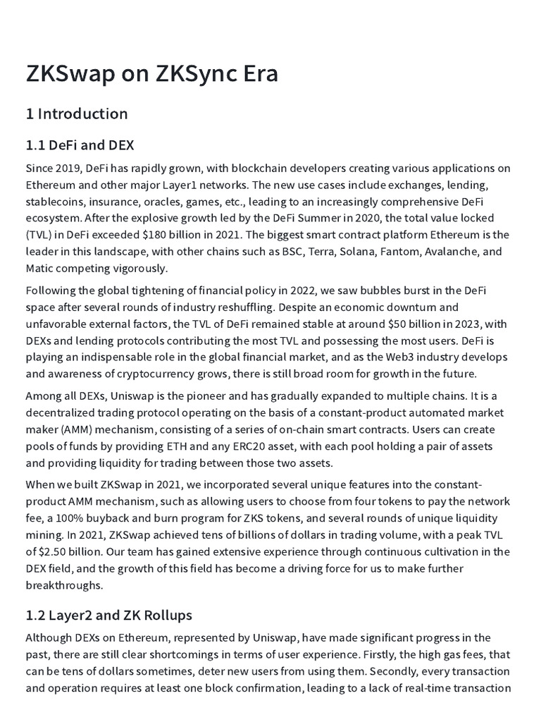 ZKSwap Deployment on ZKSync Era | PDF | Cryptocurrency