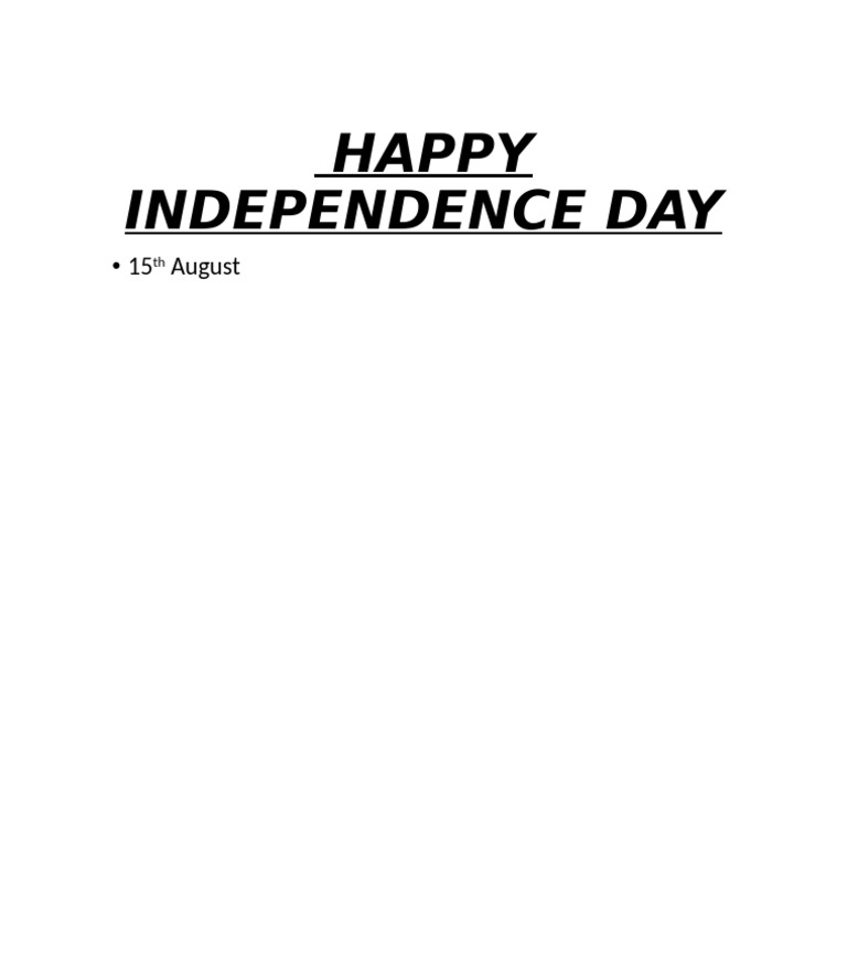 Happy Independence Day | PDF