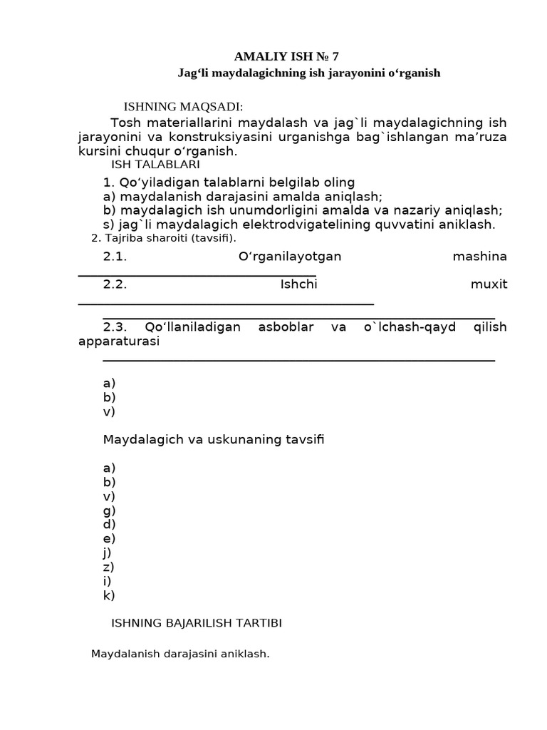 Amaliy Mashq-7 | PDF