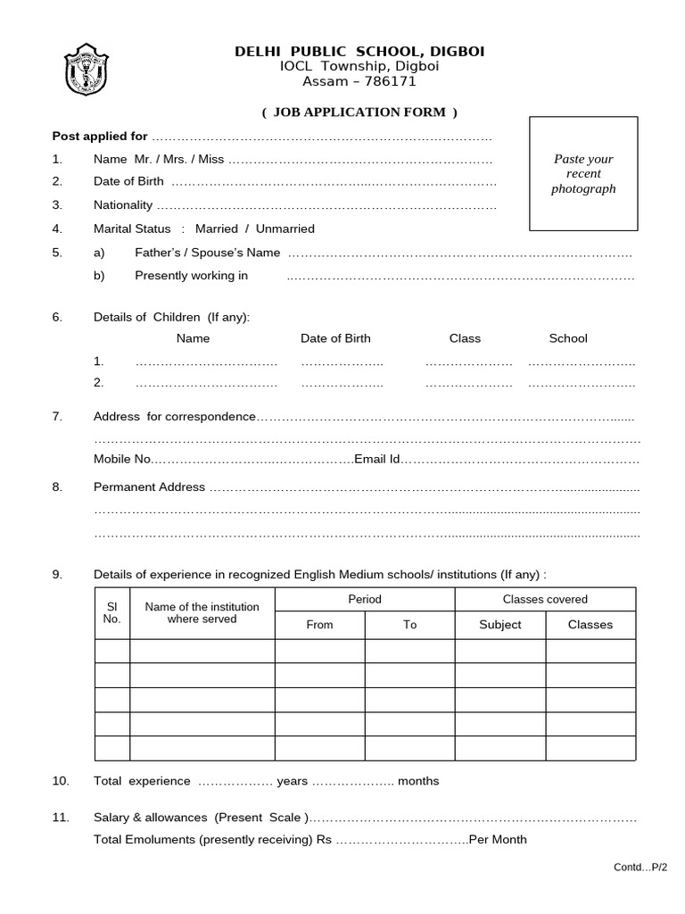 APPLICATION-FORM-2024 | PDF | Social Institutions
