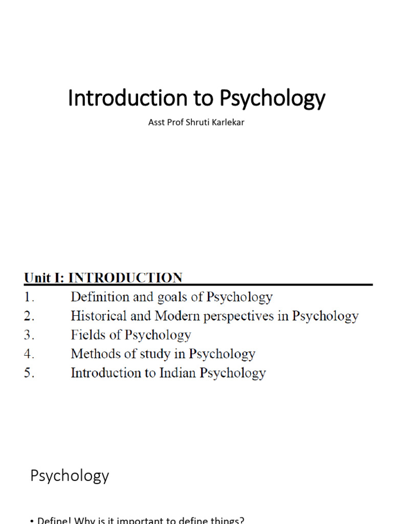 Introduction To Psychology | PDF | Id | Psychology