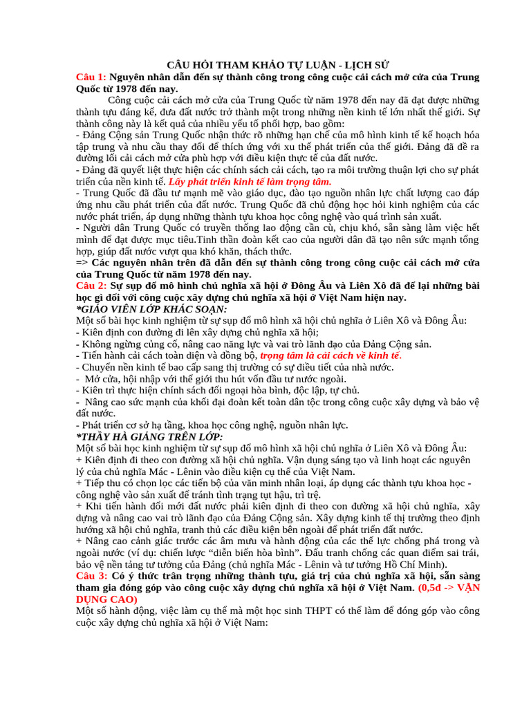 SỬ CK1 LỚP 11 | PDF