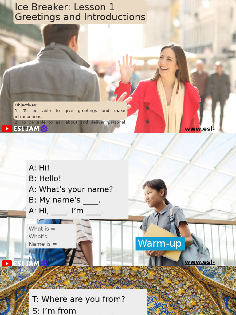 Greetings and Introductions Conversation Topics Dialogs 143752 | PDF