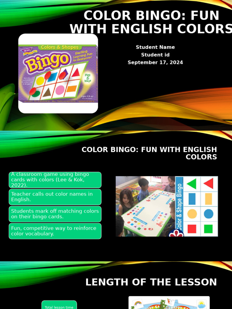 Color Bingo | PDF | Classroom | Neuroscience