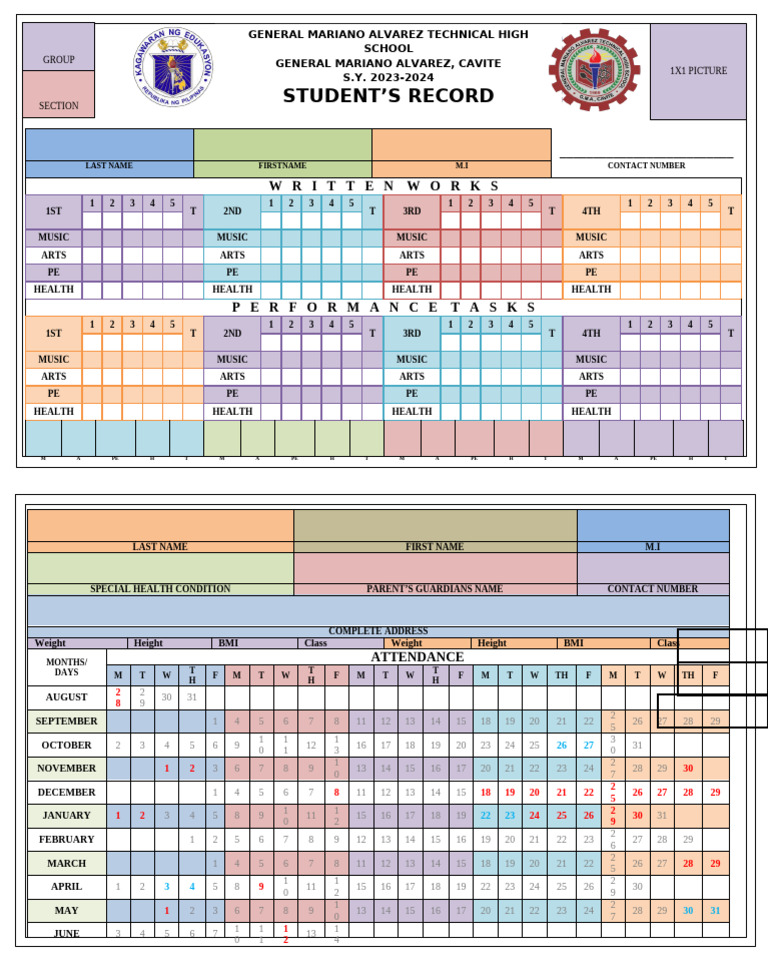 Student Record 2023 2024 | PDF
